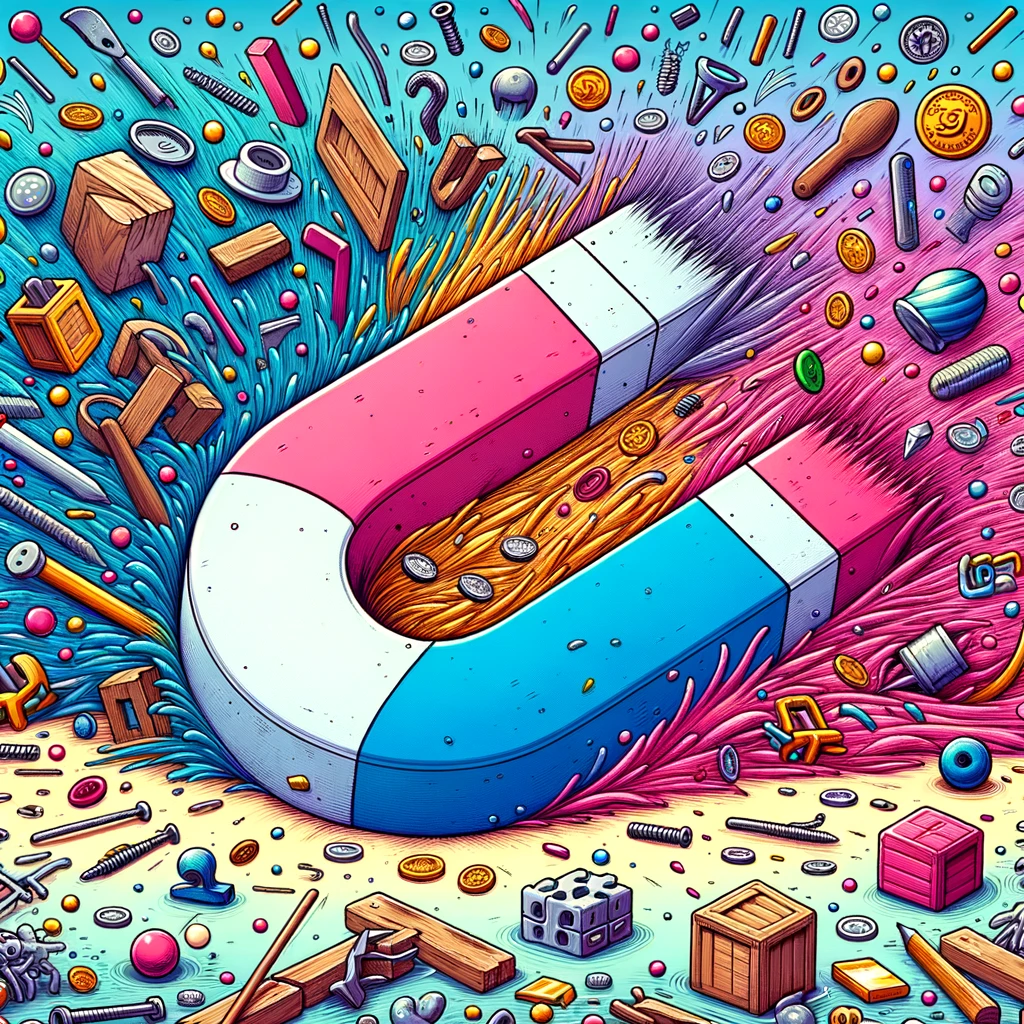 Explain why a magnet attracts some objects but not others?