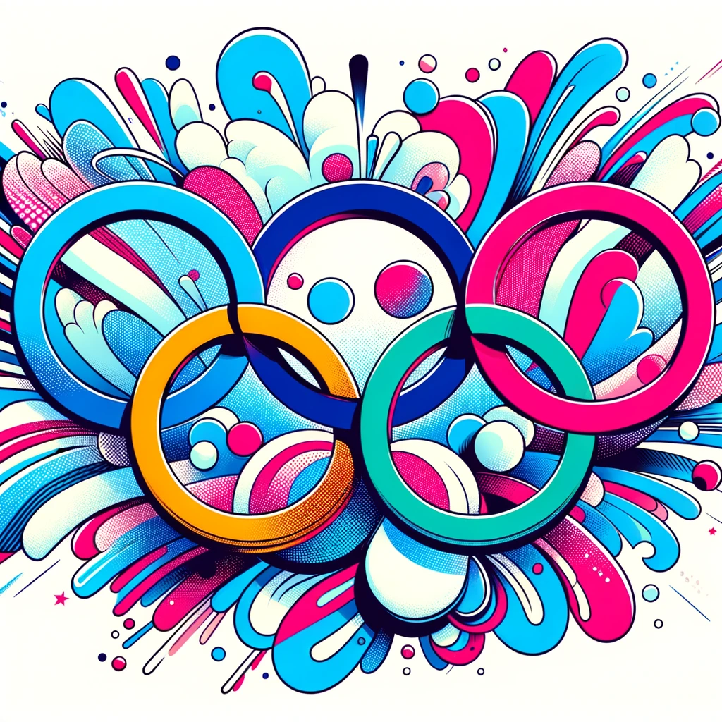 Explain why are there Olympic rings at the Olympics?