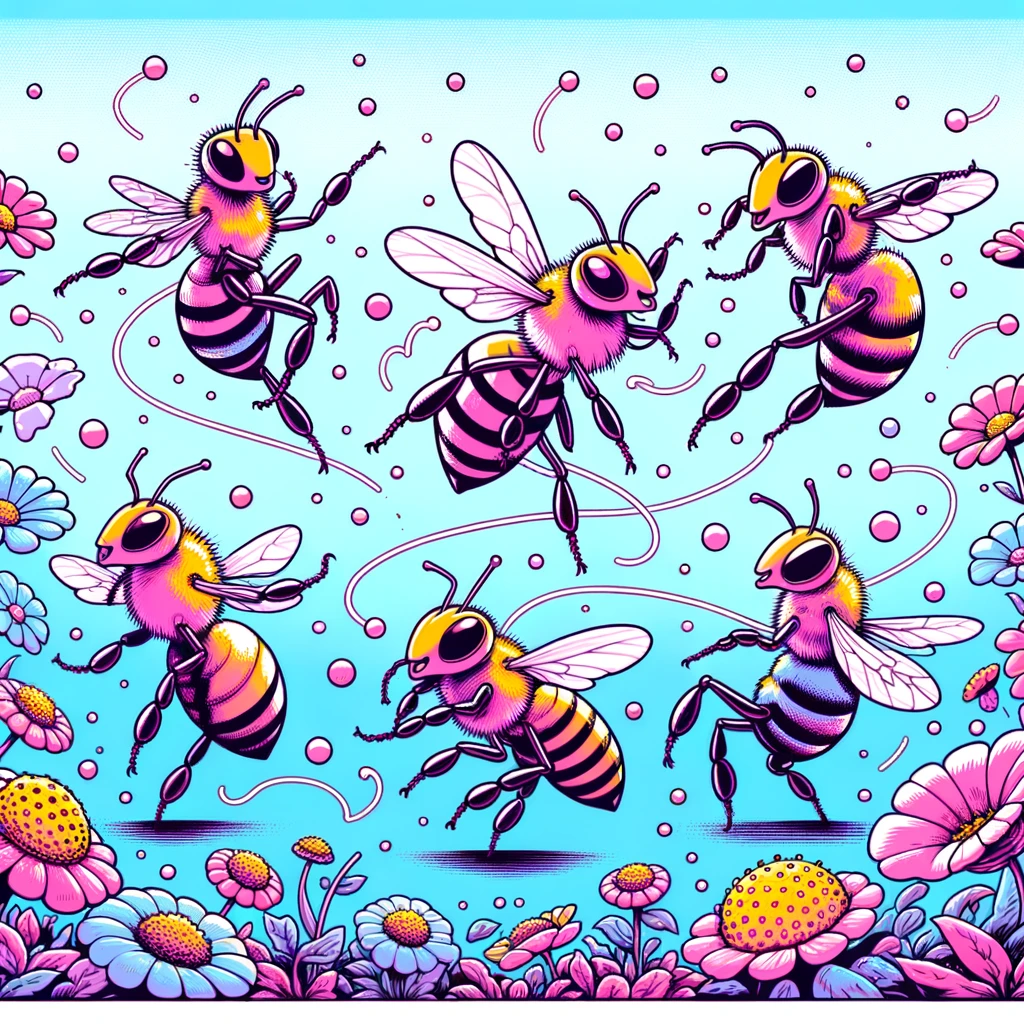 Explain why bees dance to communicate with their fellow bees.