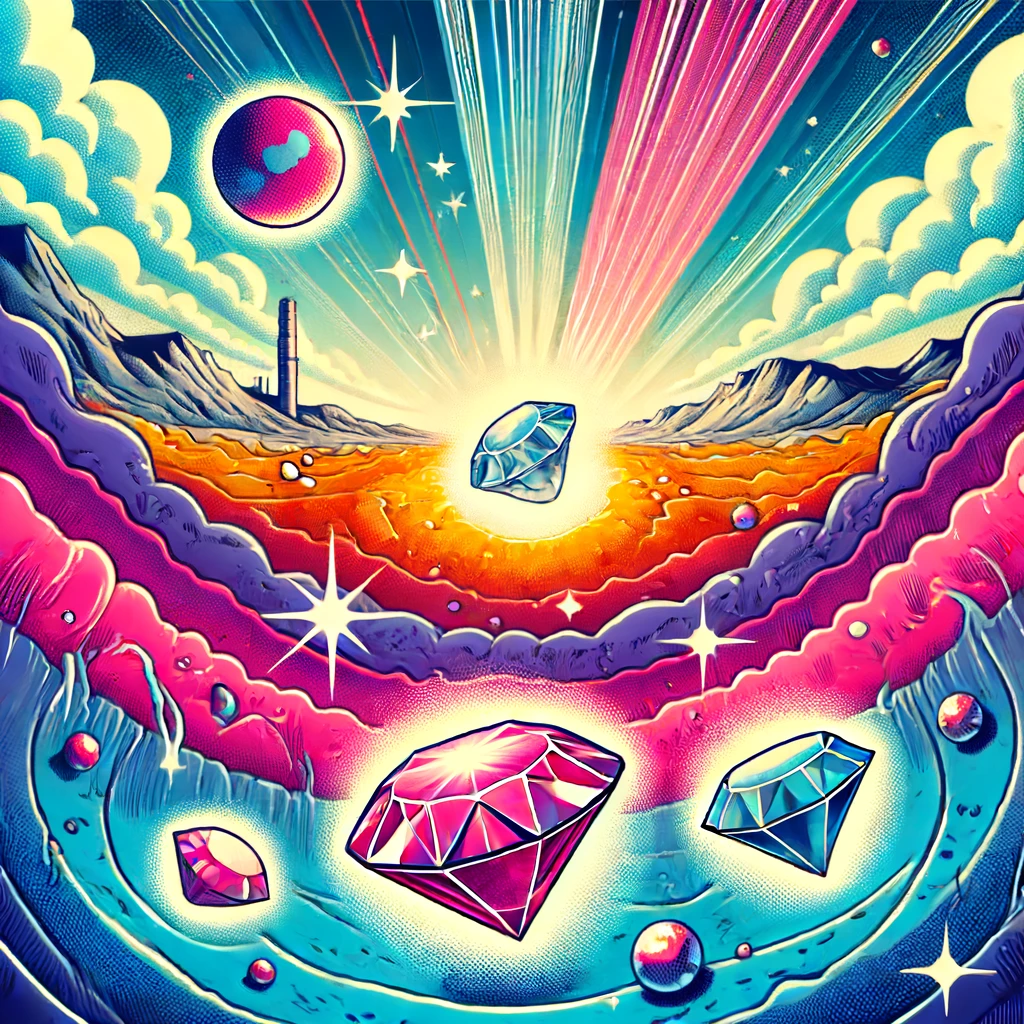 Explain why diamonds form under high pressure?