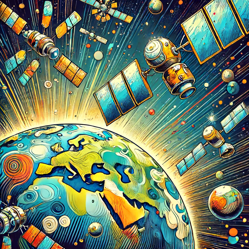 Explain why do artificial satellites remain in orbit around the Earth?