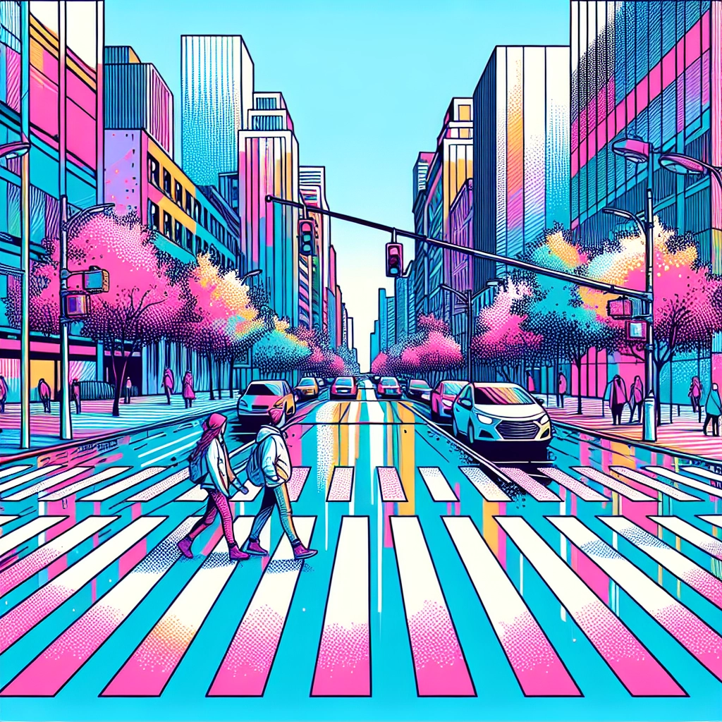 Explain why do pedestrian crossings have parallel white stripes?