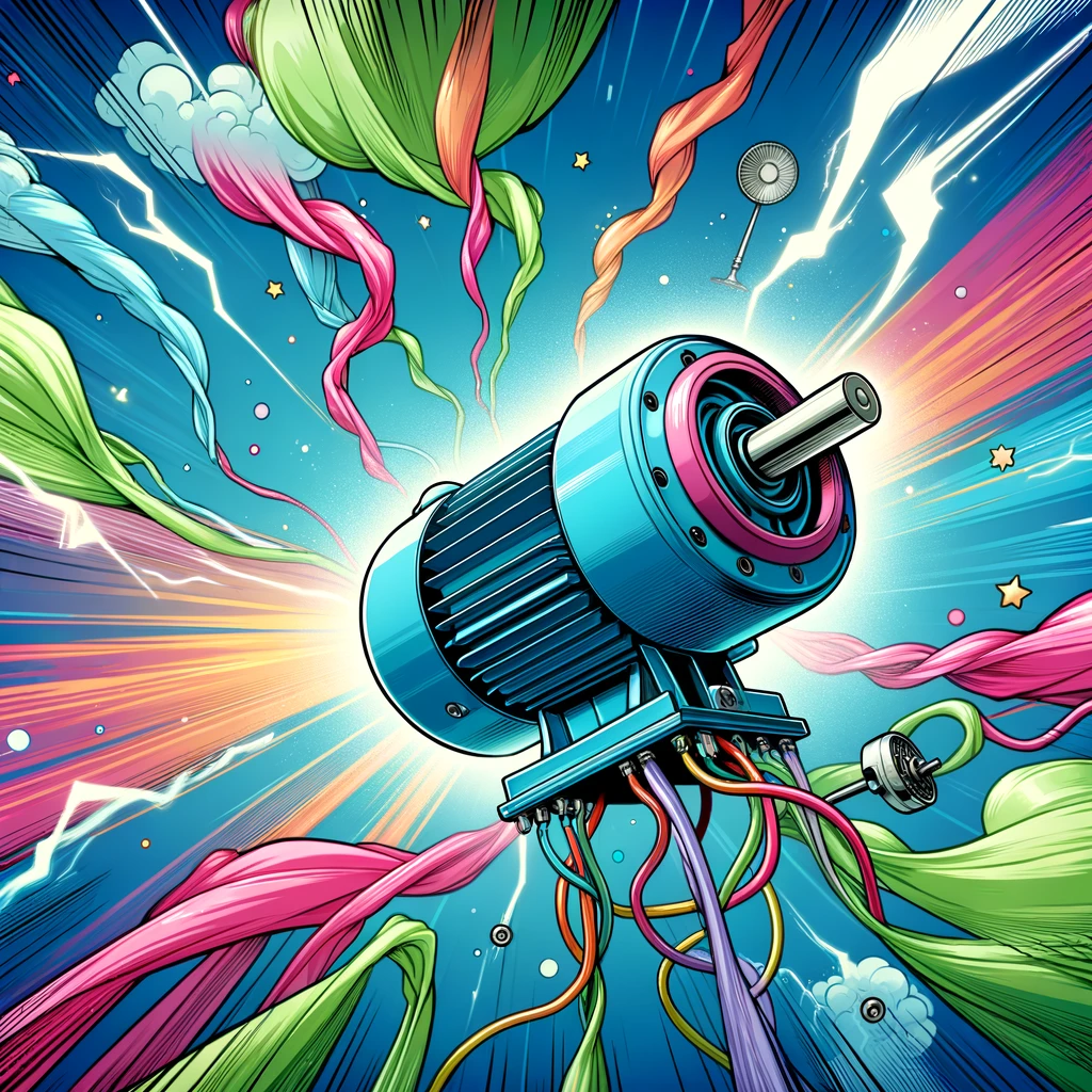 Explain why electricity can make a motor turn?