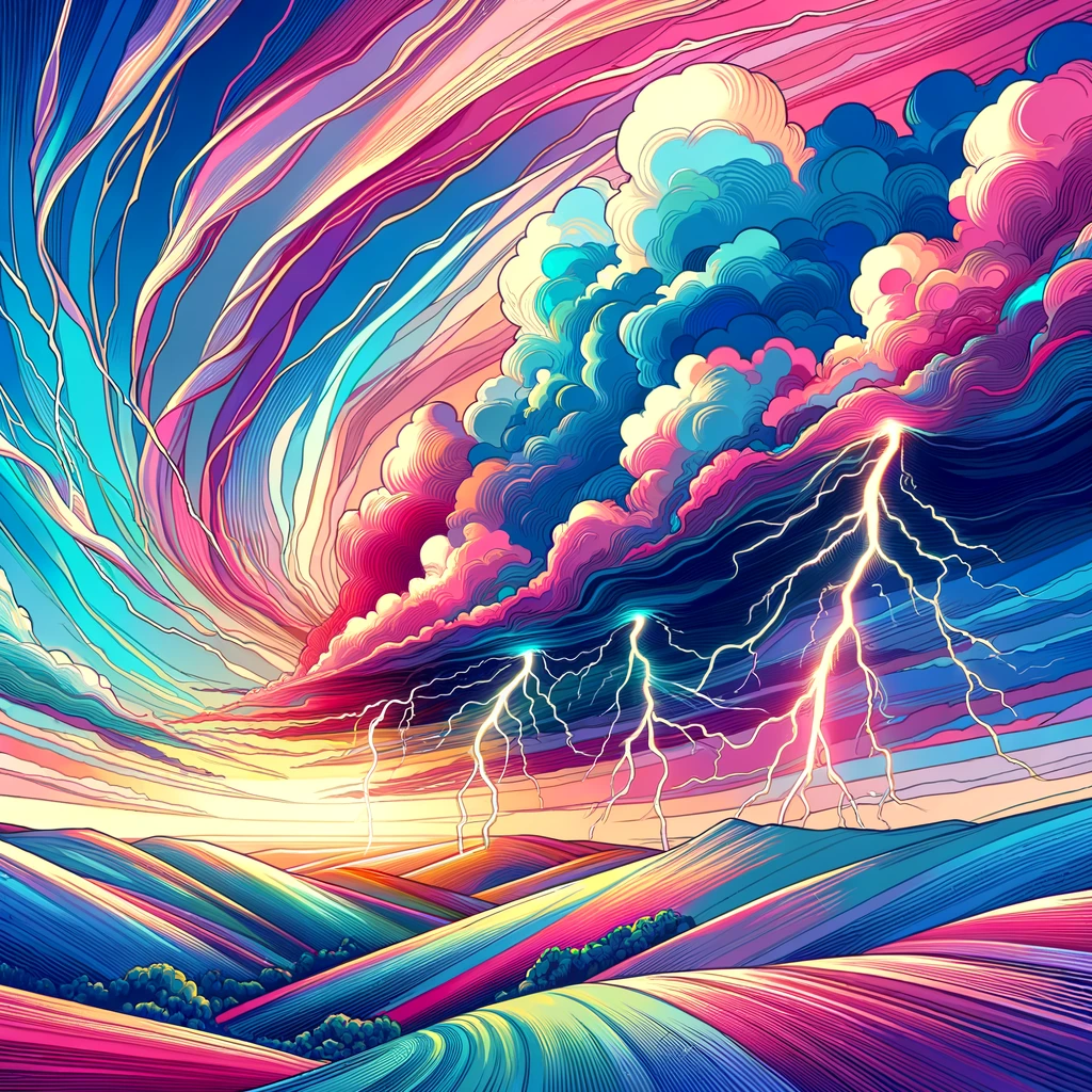 Explain why lightning forms during a thunderstorm?