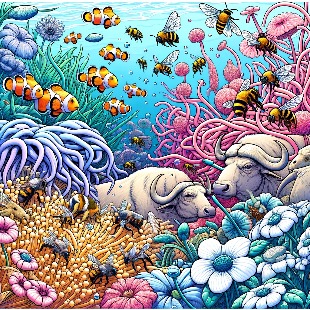 Explain why some animal species engage in symbiosis to survive?