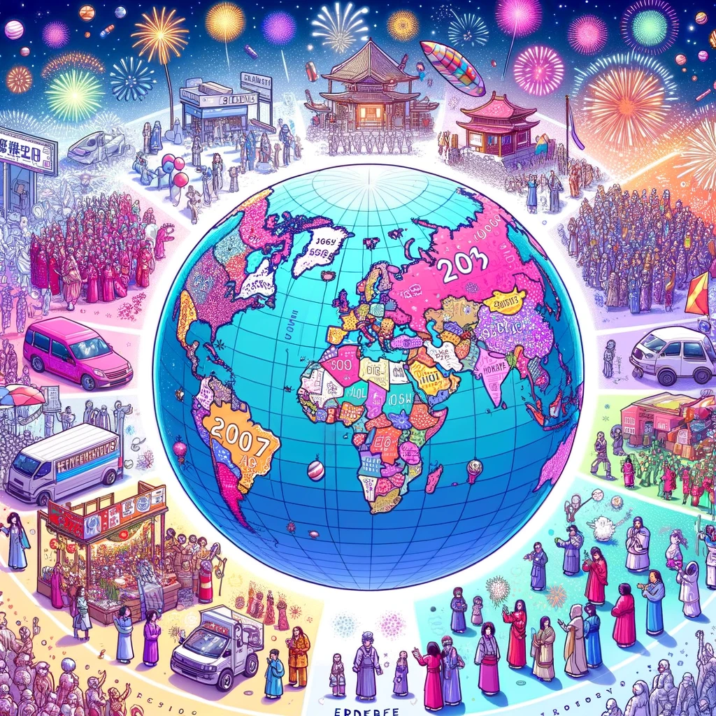 Explain why some countries celebrate New Year at different dates?