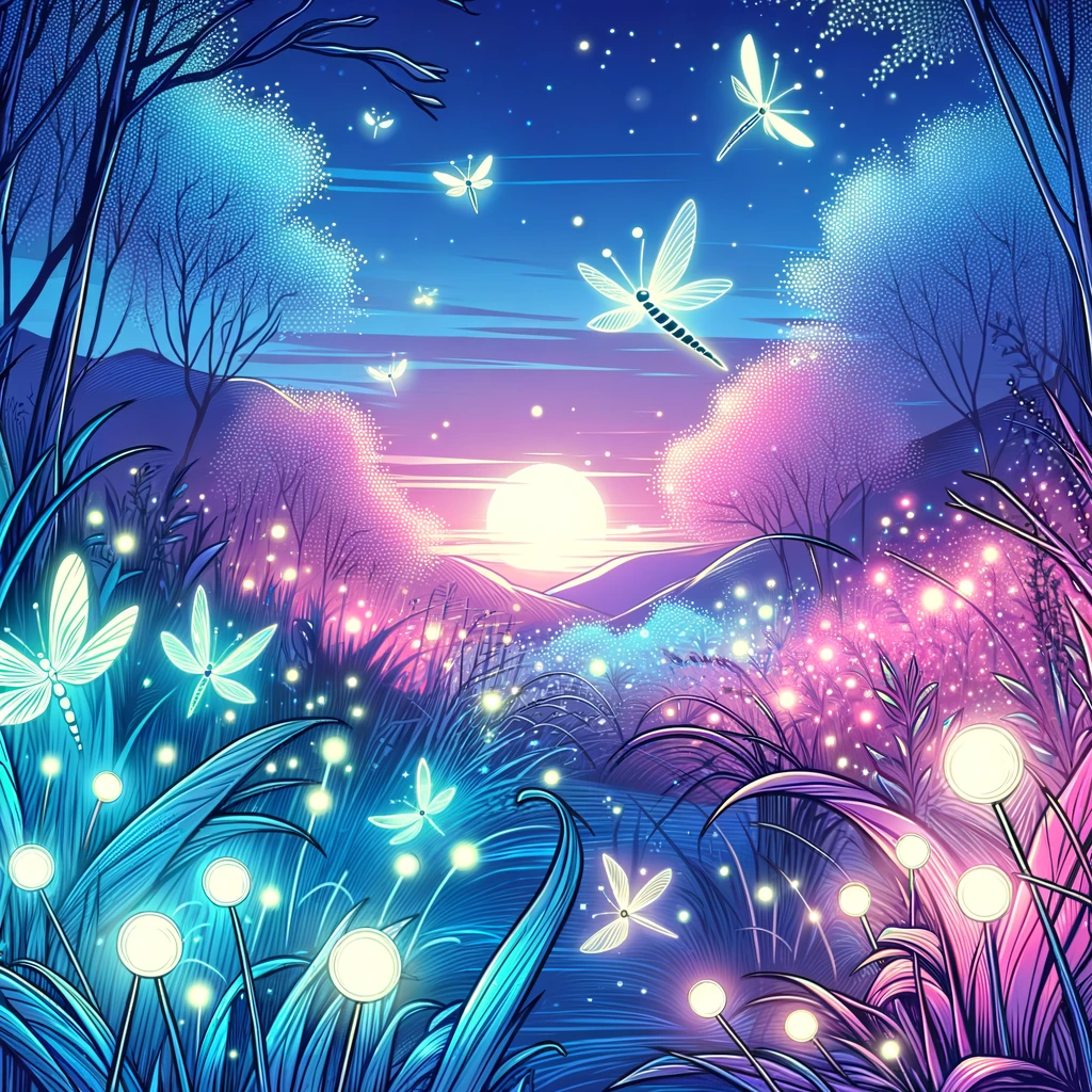 Explain why some species of insects light up at night?