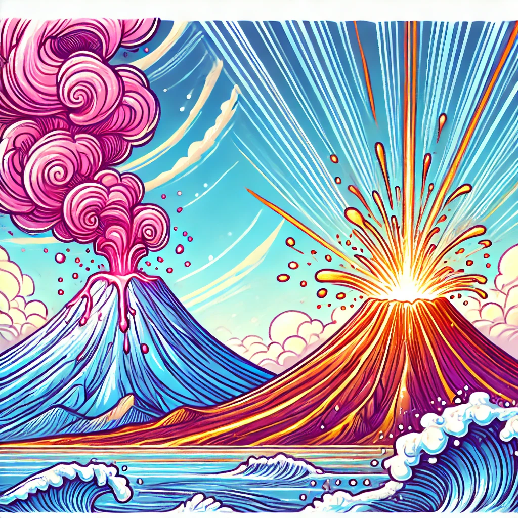 Explain why some volcanoes have effusive eruptions while others have ...