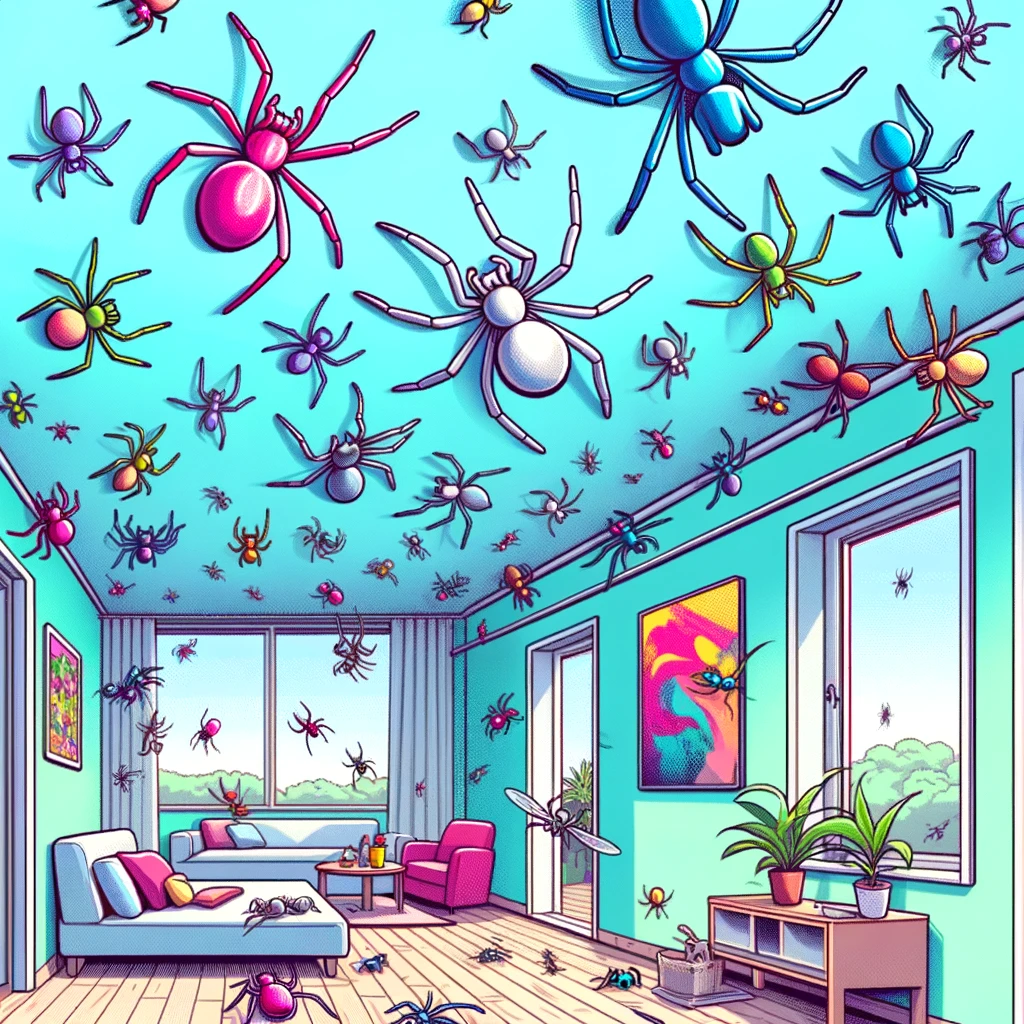 Explain why spiders can walk on walls and ceilings?