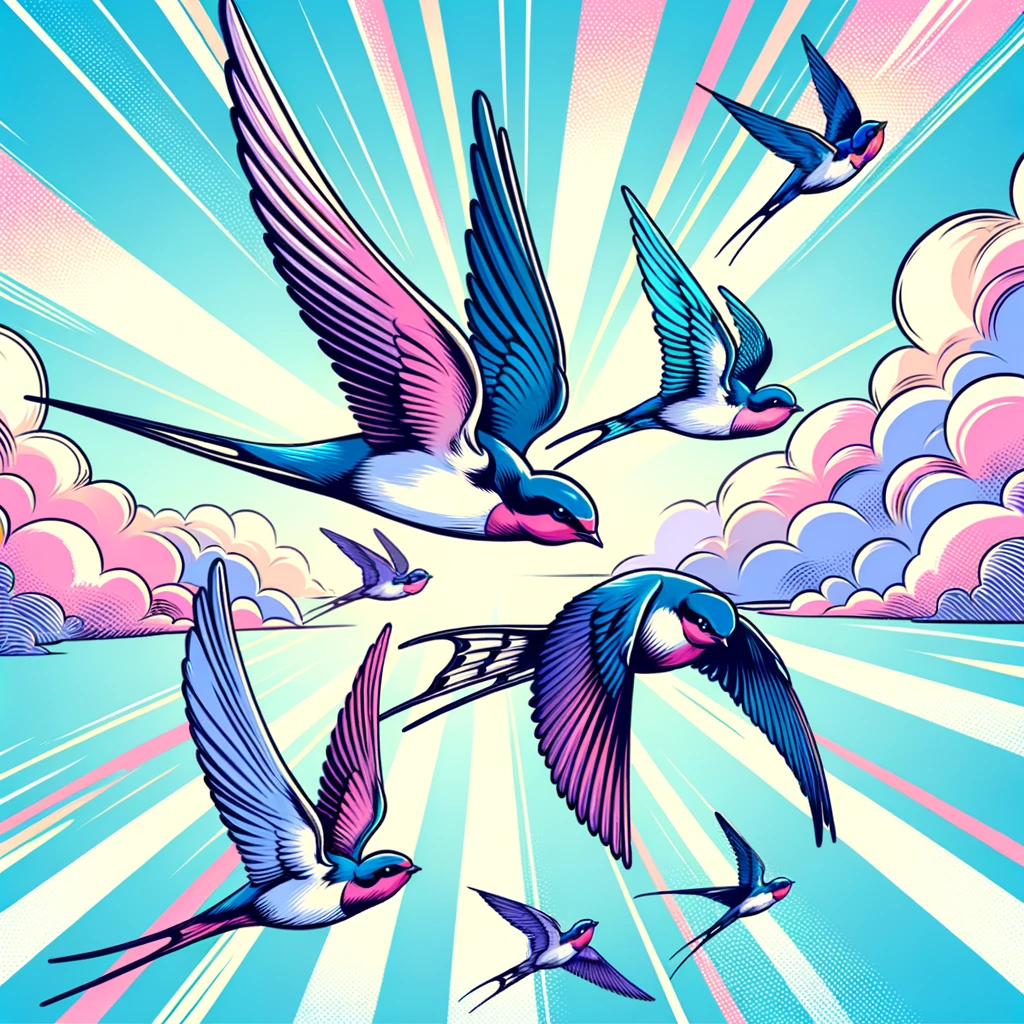 Explain why swallows fly so high in the sky?