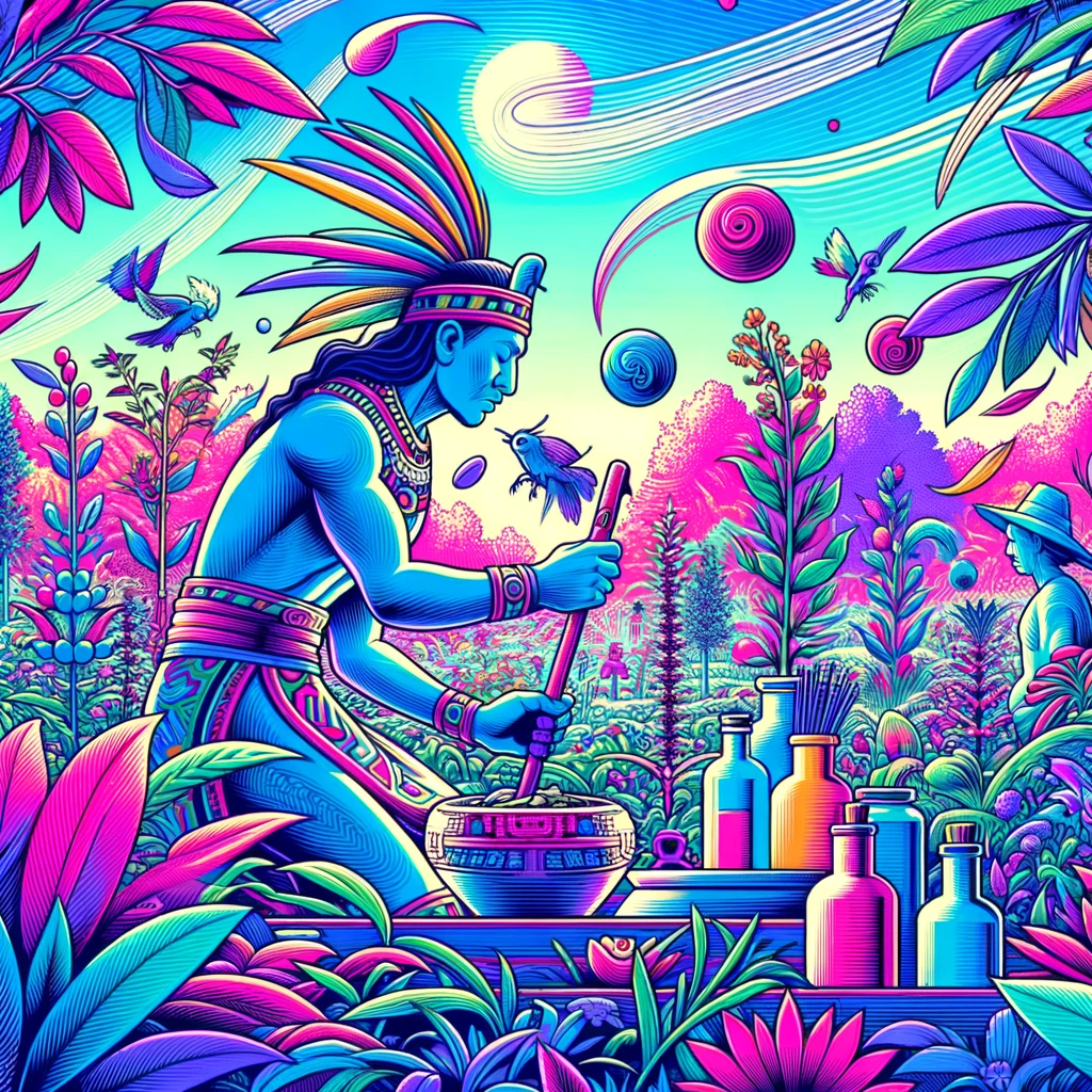 Explain why the Aztecs cultivated medicinal plants in their sacred gardens?