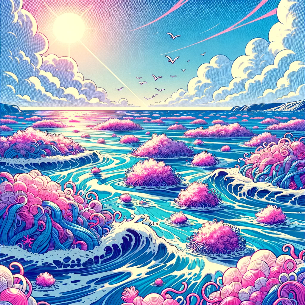 Explain why the sargassum algae forms immense floating mats in the ...