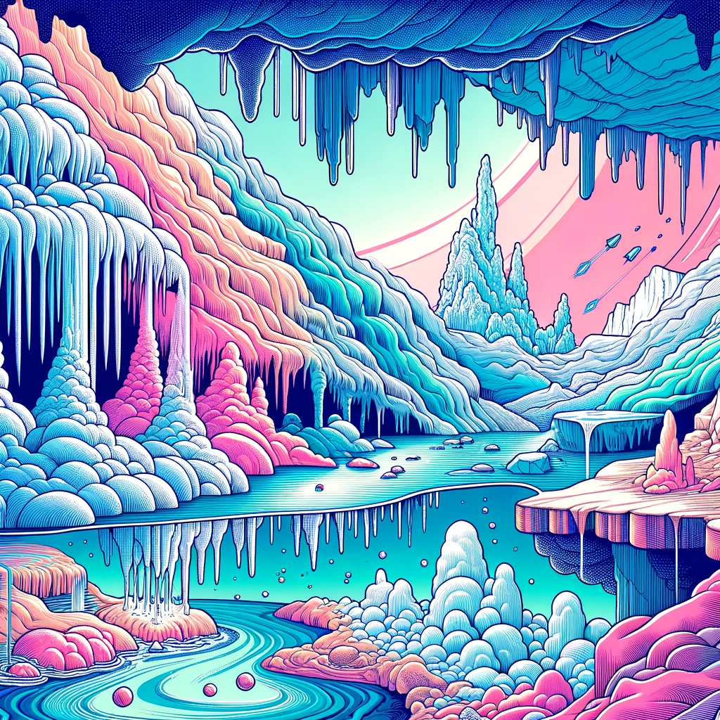 Explain why underground caves form and how they evolve.